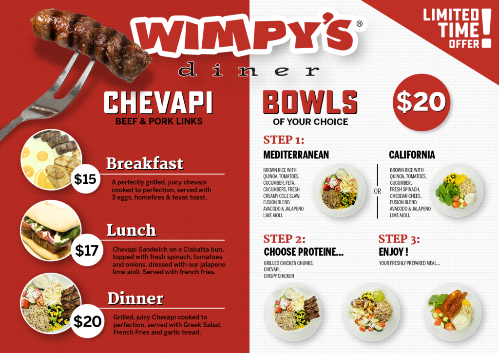 Promotions and Specials - Wimpy's Diner